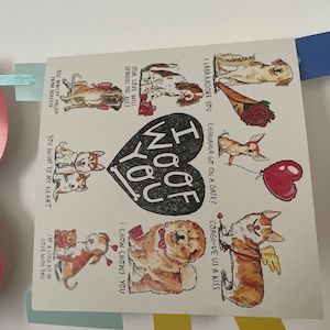 I Woof You Love and Dog Puns Funny Humour valentines - Etsy