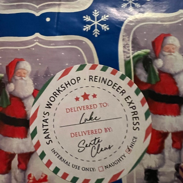 Official Santa Labels, Santa Claus Label, Gift Tag Stickers ...