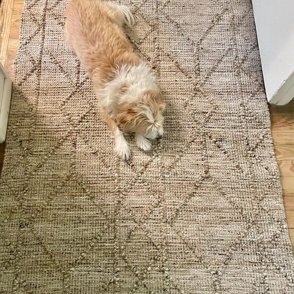 Boho Round Jute and White Rug Ideal Nursery Decor, Bedrooms, Eco ...