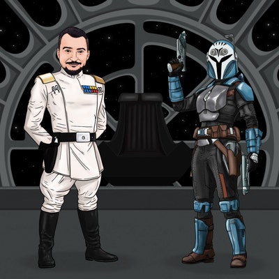 Great Opportunity Turn Me Into Jedi, Portrait From Photo, Ahsoka, Family Portrait, Best Gift ...