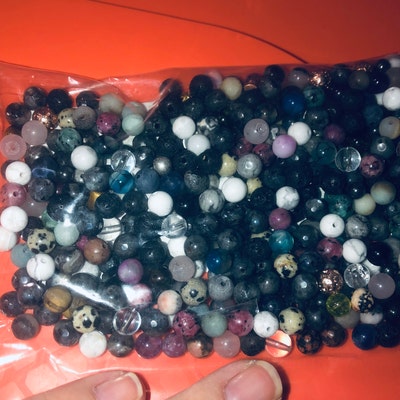 Destash Gemstone Beads, Mixed Bead Lot, Beads Bulk Package, Loose ...