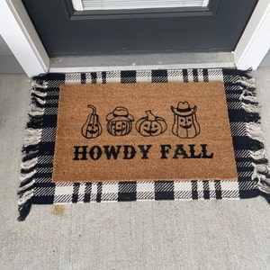 Howdy Doormat Cowboy Doormat Country Doormat Western - Etsy