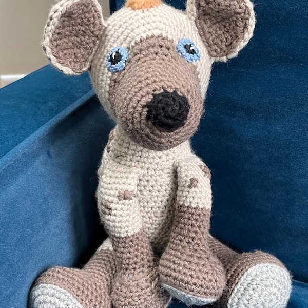 Crochet Hyena Pattern Amigurumi Hyena Pdf Tutorial - Kofi the Hyena - Etsy