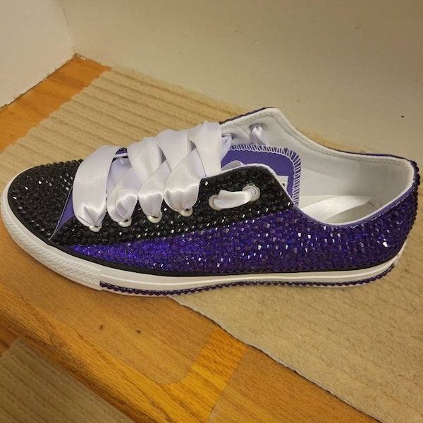 Custom Bling Purple and Bling Converse - Etsy