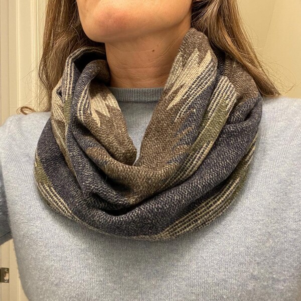 Mexican Blanket Open Scarf, Traditional Scarf Made Out of Mexican ...