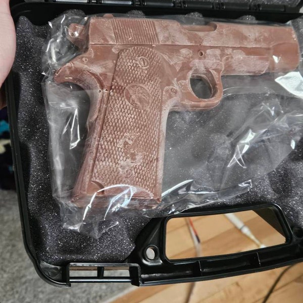 CHOCOLATE GUN - Full Size Hand-crafted Solid Milk Chocolate Handgun ...