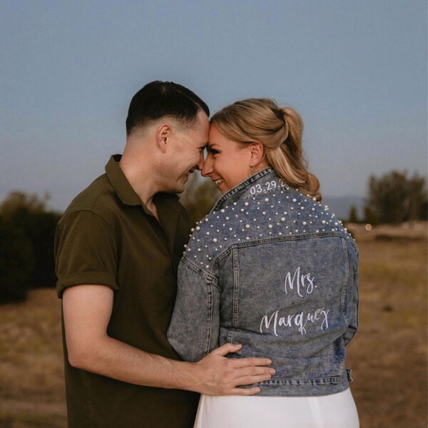 Embroidered Bride Denim Jacket, Bride Jean Jacket, Future Mrs Jacket ...
