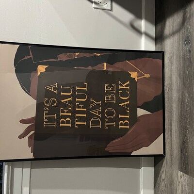 Book Girl Art, Black Woman Wall Art, African American Art, Black Art ...