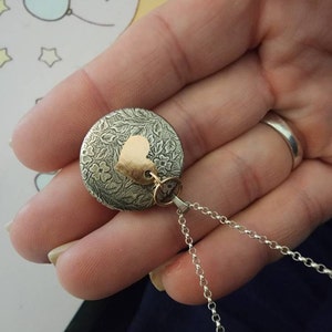 Antique Silver Locket Heart Locket Long Locket Layering - Etsy