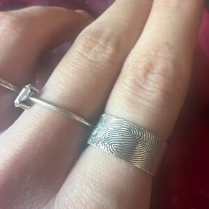 Custom Fingerprint Ring Actual Fingerprint Band - Etsy