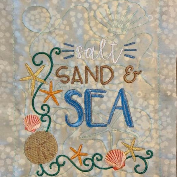 Salt Sand & Sea - Machine Embroidery Design, Nautical Corner Embroidery ...