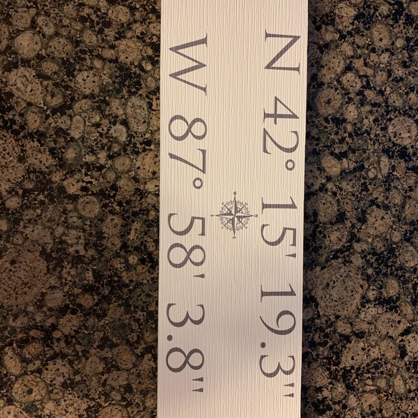 Personalized Wedding Gift | GPS Sign | Custom Coordinates Sign | Mother ...