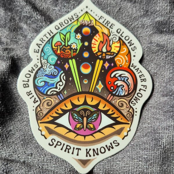5 ELEMENTS // Grounding Vinyl Sticker // Spiritual Witchy Sticker - Etsy UK