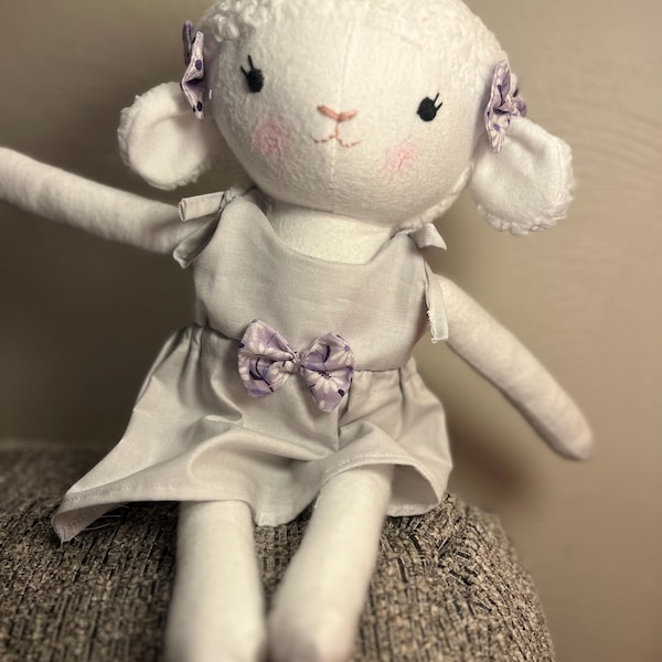 Lamb Sewing Pattern PDF - Make a Cloth Lamb Doll / Stuffed Animal Toy and Clothes for Easter ...