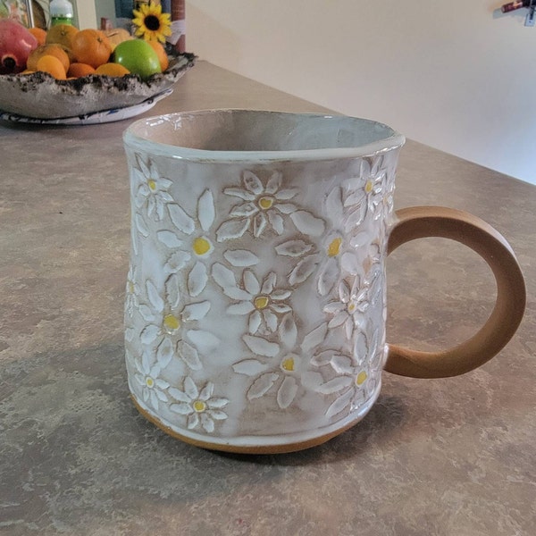 Ceramic Large Daisy Platter Daisy Floral Pattern - Etsy