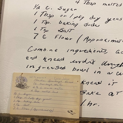 Custom Handwritten Recipe Sign Made From Your Recipe Card - Etsy