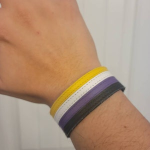 Genderqueer Pride Leather Keychain Gender Queer Nonbinary Lgbtq Non ...