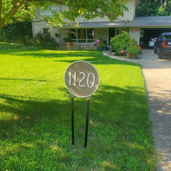 Classic Oval Double-sided Hanging Address Plaque, ONE Line Hanging ...