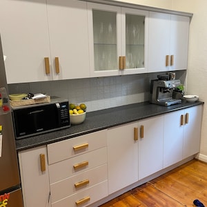 Oak Wood Handles Simple Kitchen Cabinet Hardware Drawer Pulls ...