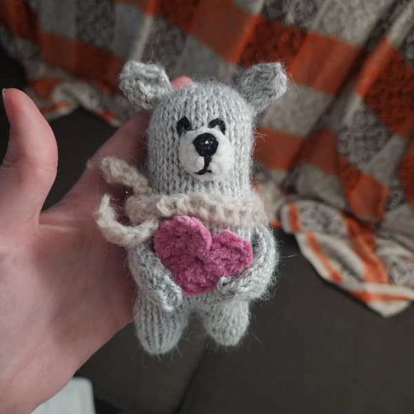 PATTERN PDF - Scandi Teddy BEAR Easy Knitting, Knitted Animal Toy ...