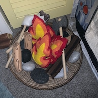 Campfire Play Set, Felt Campfire, Pretend Fire, Felt Fire, Fire Pit ...