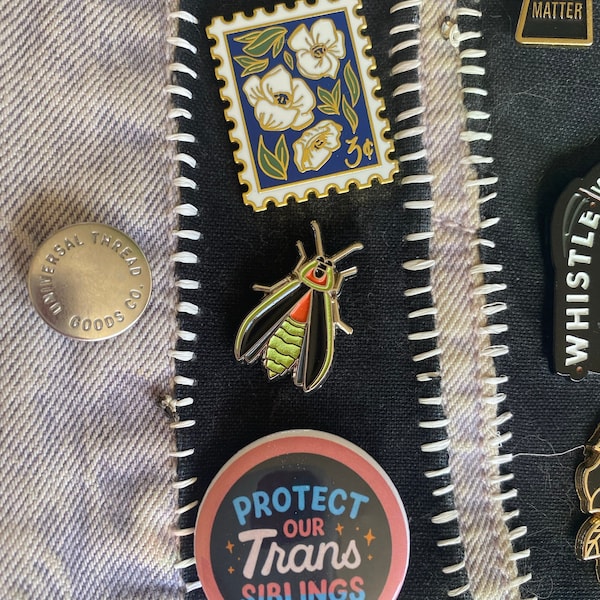Glow in the Dark Firefly Enamel Pin. Lightning Bug. Light Bug. Inspired ...