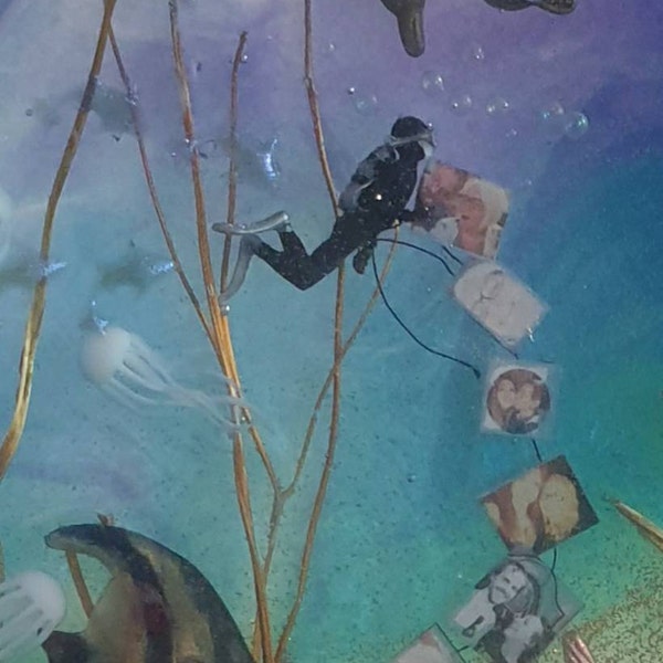 3D Miniature Scuba Diver Resin Filler-craft Resin Filling Model ...