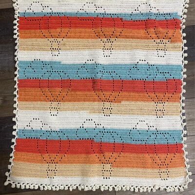 Aria Blanket Filet Crochet Blanket Pattern Baby Blanket - Etsy