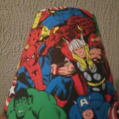 Marvel Lamp Shade. Thor, Captain America, Hulk, Ironman, Spiderman ...