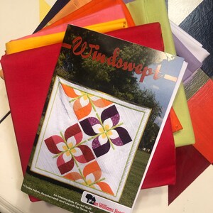Modern Quilt Kit Using Windswept Pattern. Kit Contains Fabrics for the ...