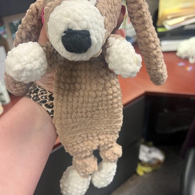 Puppy Snuggler Crochet Pattern. Dog Knotted Lovey Crochet Pattern ...