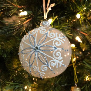 White Lotus Flower Christmas Tree Ornament Art Glass Light - Etsy