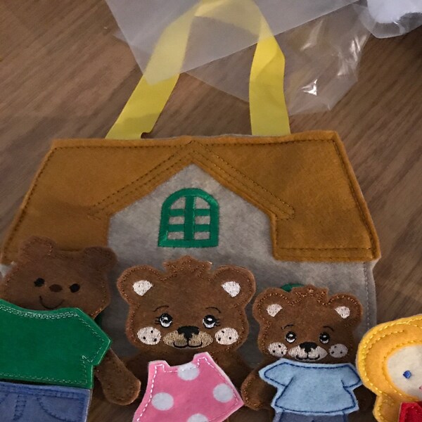 Goldilocks Three Bears Felt Board Flannel Board Set Busy Quiet Book ...