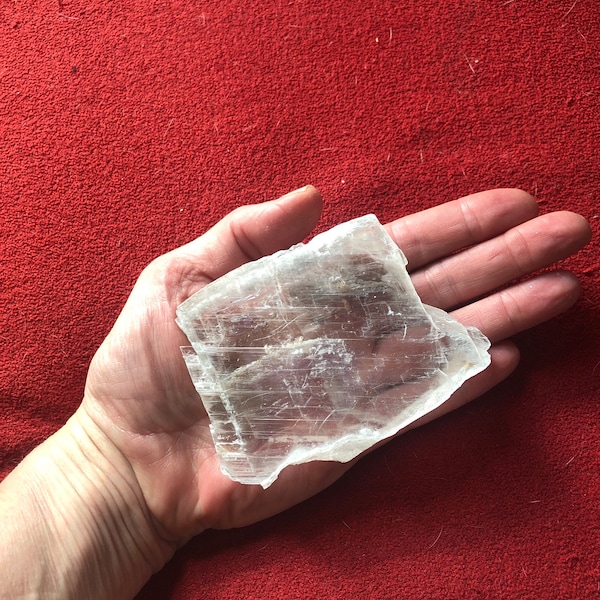 JUMBO Natural Selenite Slabs, Raw Selenite Crystal Slice Display ...