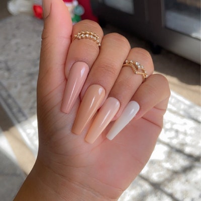 Karol G Press on Nails, Karol G Nails,blue Karol G Nails, Blue Glitter ...