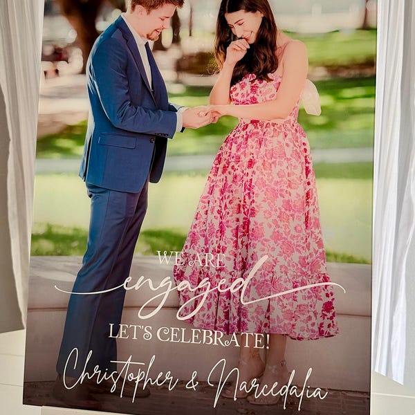 Custom Photo Wedding Welcome Sign: Acrylic, PVC, or Paper - Etsy