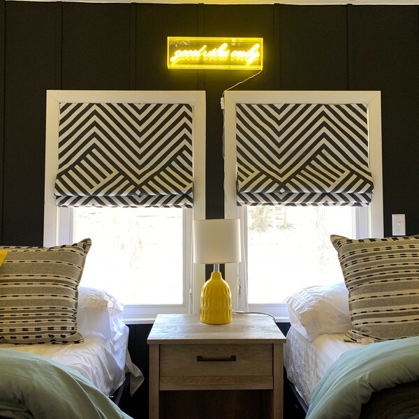 Right Angle, Geometric Roman Shades, Diy Roman Shade Kit, Fabric Blinds ...