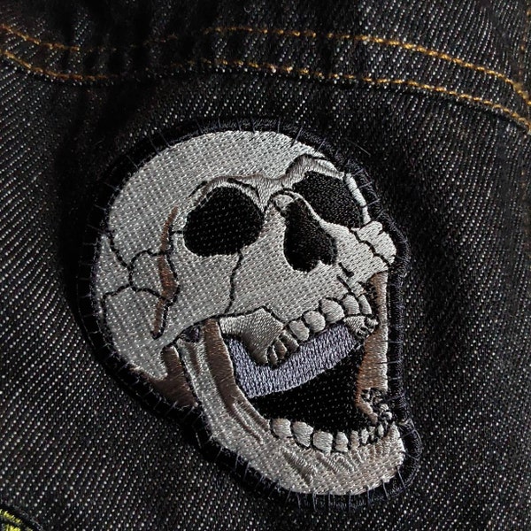 Human Skull Patch Horror Skulls Embroidery Patches - Etsy