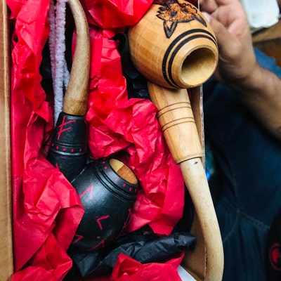 Odin Mjolnir Tobacco Pipe for Smoking / Pagan Druid Ansuz Thor Viking ...