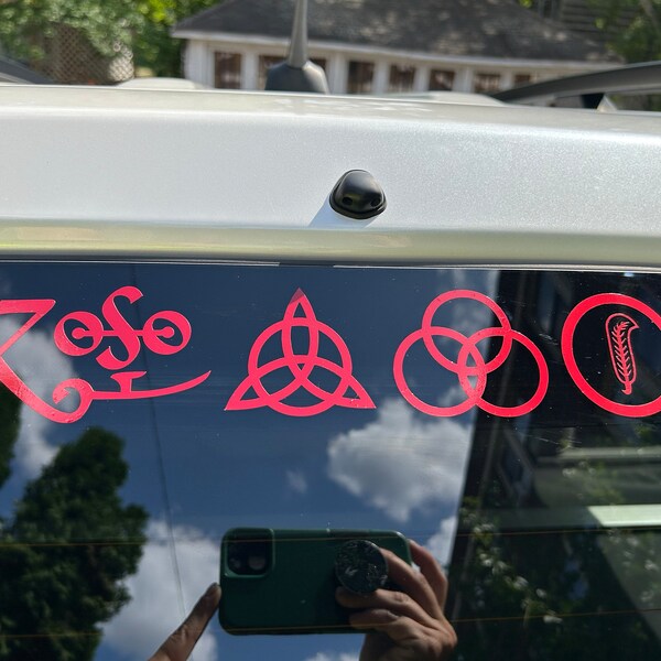 Zoso Symbols Car Decal, Led Zeppelin Zoso Symbols Car Decal, Zoso ...