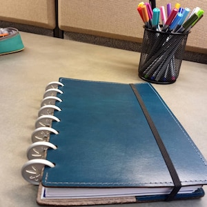 Leather Personalized Discbound Planner Cover - Etsy