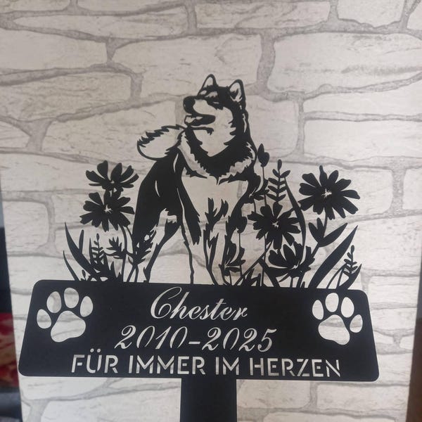 Personalized Siberian Husky Memorial Stake, Custom Siberian Huskies ...