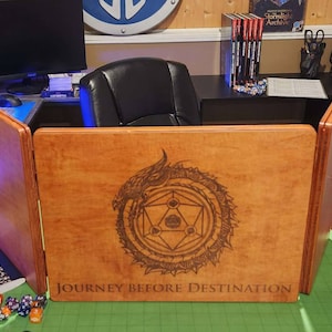 Personalized Engraved Wood Dungeon Master Screen With Custom Side ...
