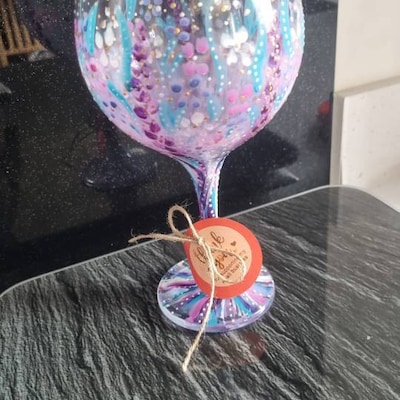 Dreamy Meadow. Beautiful Hand Painted Gin Balloon. Quirky and - Etsy