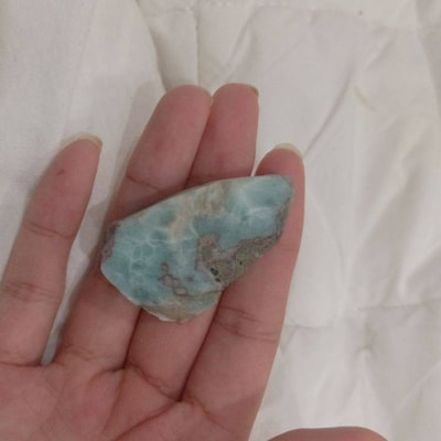 Rough Larimar Stone Slices / Natural Larimar Slabs/ 20-60 G Size Blue ...