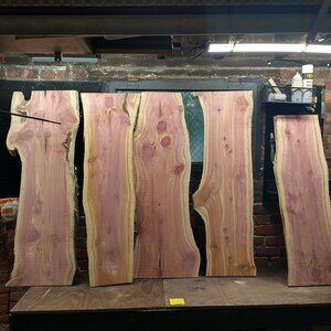 56 Wide Eastern Red Cedar Planks Boards Live Edge | Etsy