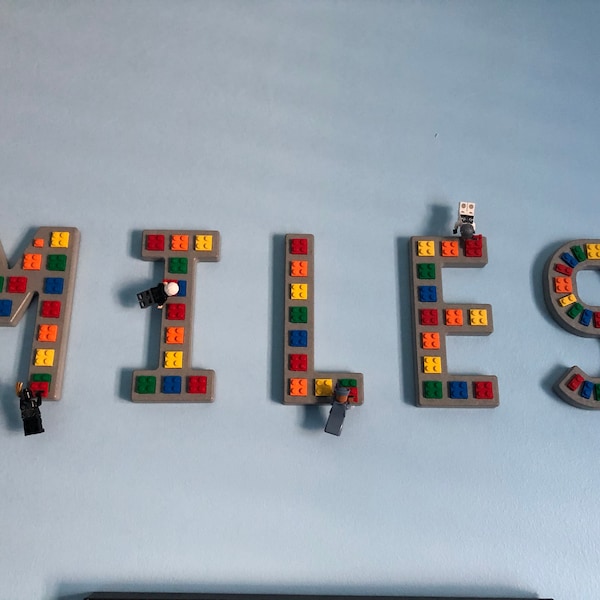 Black "brick Script" Wall Letters, Embedded With Real Bricks. - Etsy