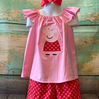 Peppa Pig Applique Embroidery Design - Etsy