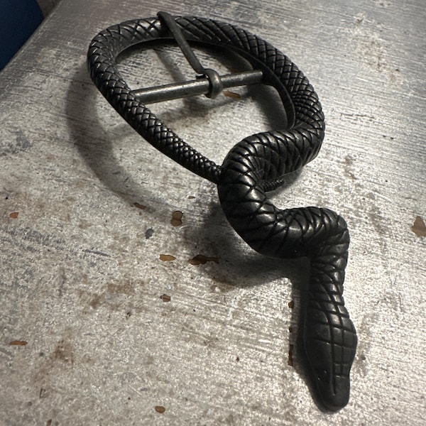 Unique Snake Belt Buckle Pewter Color 6" (L) X 2 5/8" (w) - Etsy
