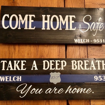 Come Home Safe Door Sign - Etsy
